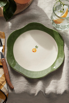 Painted Fruit Stoneware Plate | AnthroLiving