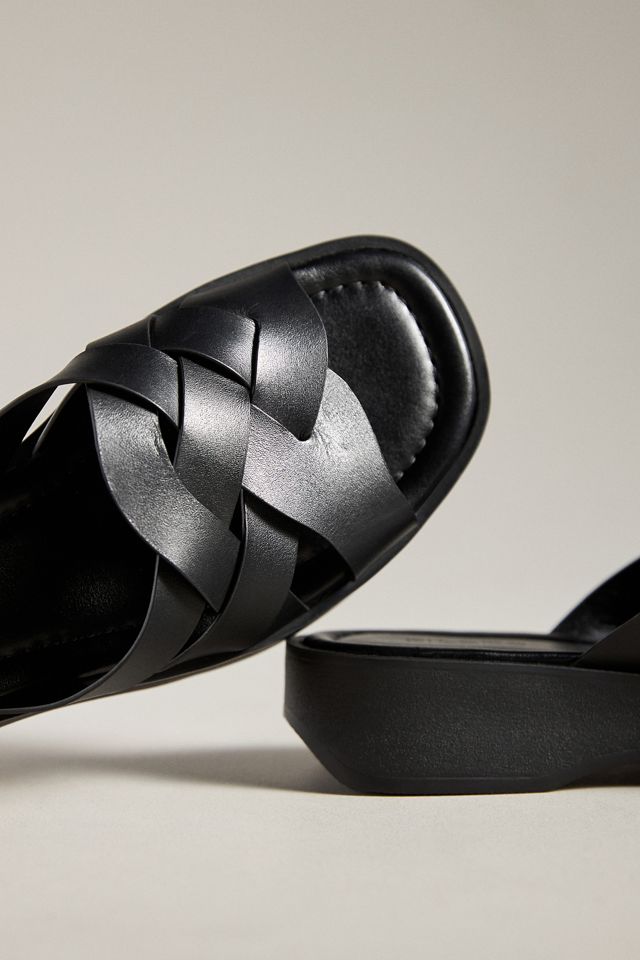 Pilcro Woven Slide Sandals | Anthropologie