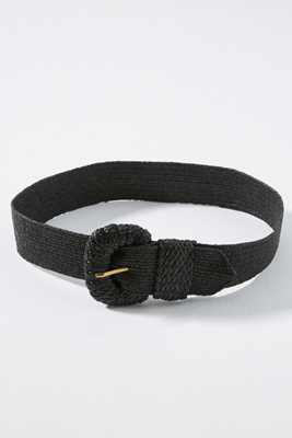 Raffia-Wrapped Stretch Waist Belt | Anthropologie
