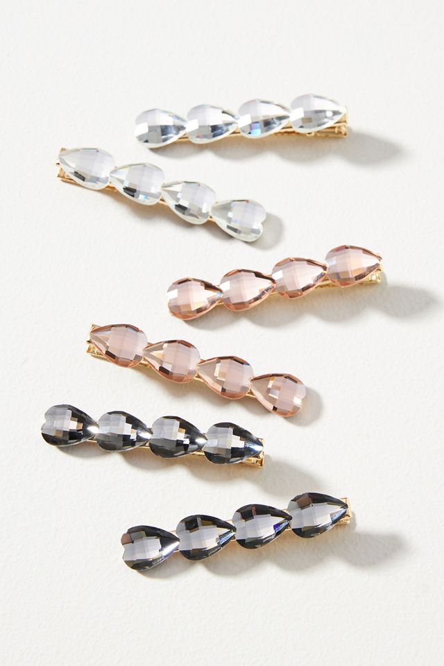 Crystal Bobby Pins, Set of 6 | Anthropologie