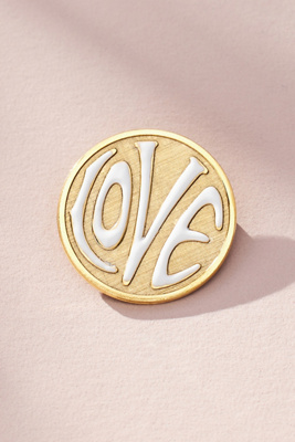 Tova Metal Love Brooch | Anthropologie
