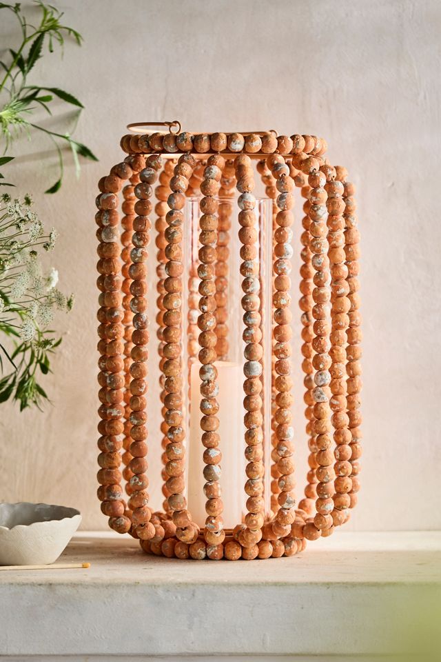Beaded Oval Lantern | Anthropologie