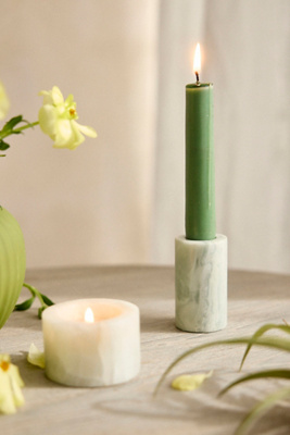 Minimalist Stone Taper Holder, Blue Onyx | Terrain