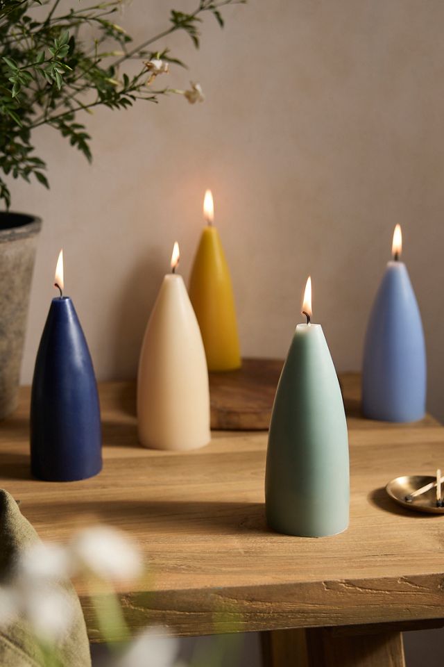 Cone Pillar Candles, Set of 2 | Anthropologie