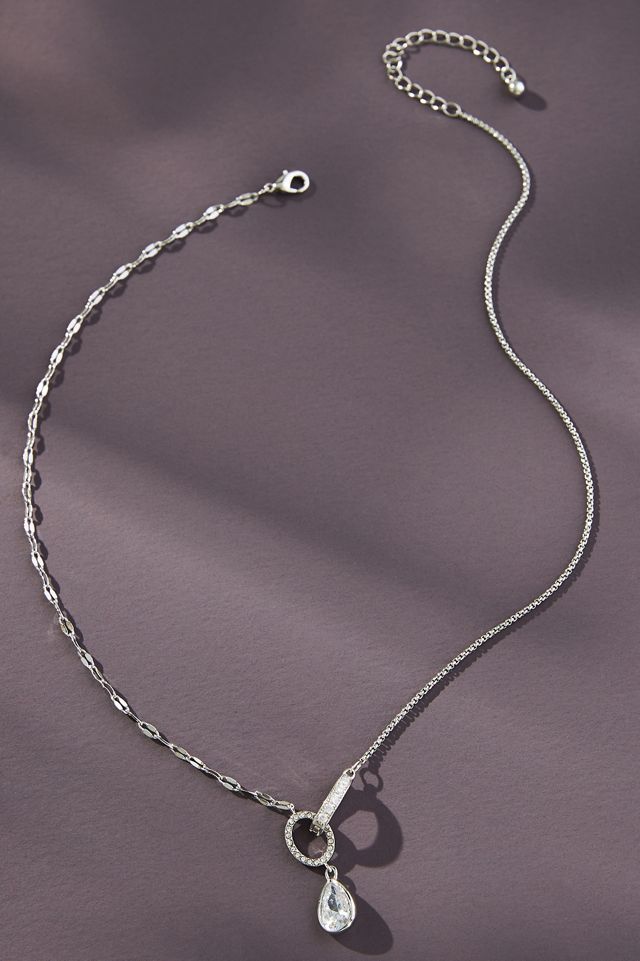 Mixed Chain Crystal Necklace | Anthropologie