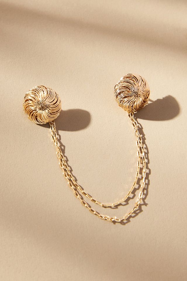 Double Coin Chain Brooch | Anthropologie