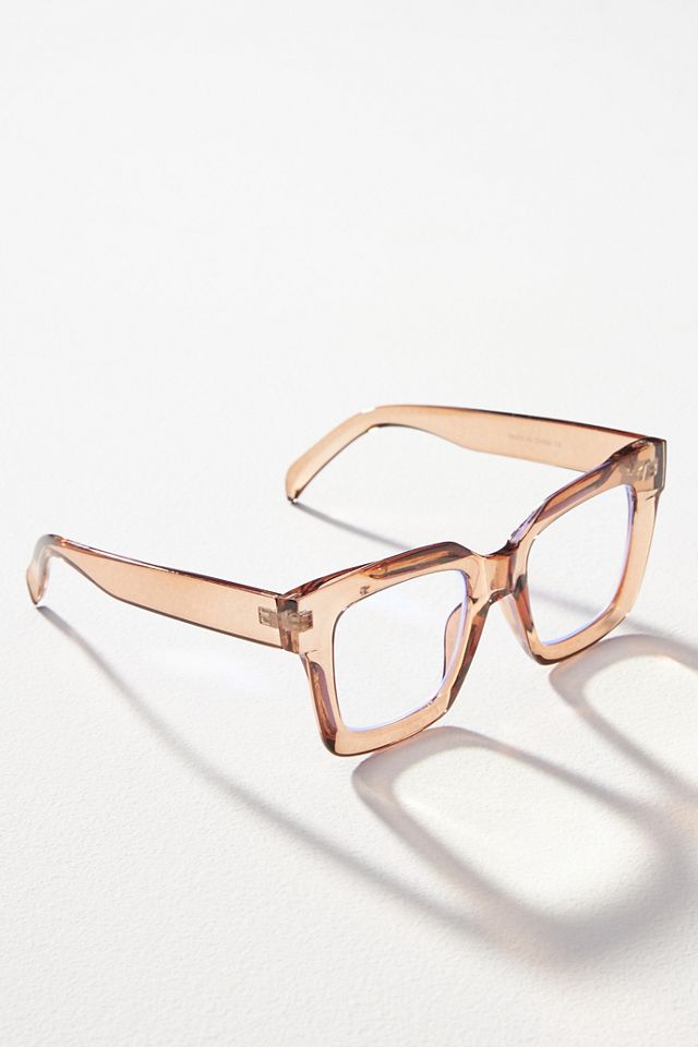 Chunky Cara Translucent Reading Glasses | Anthropologie