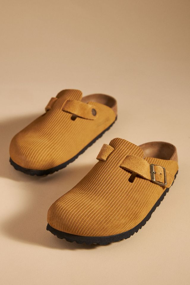 Birkenstock Boston Suede Embossed Clogs | Anthropologie