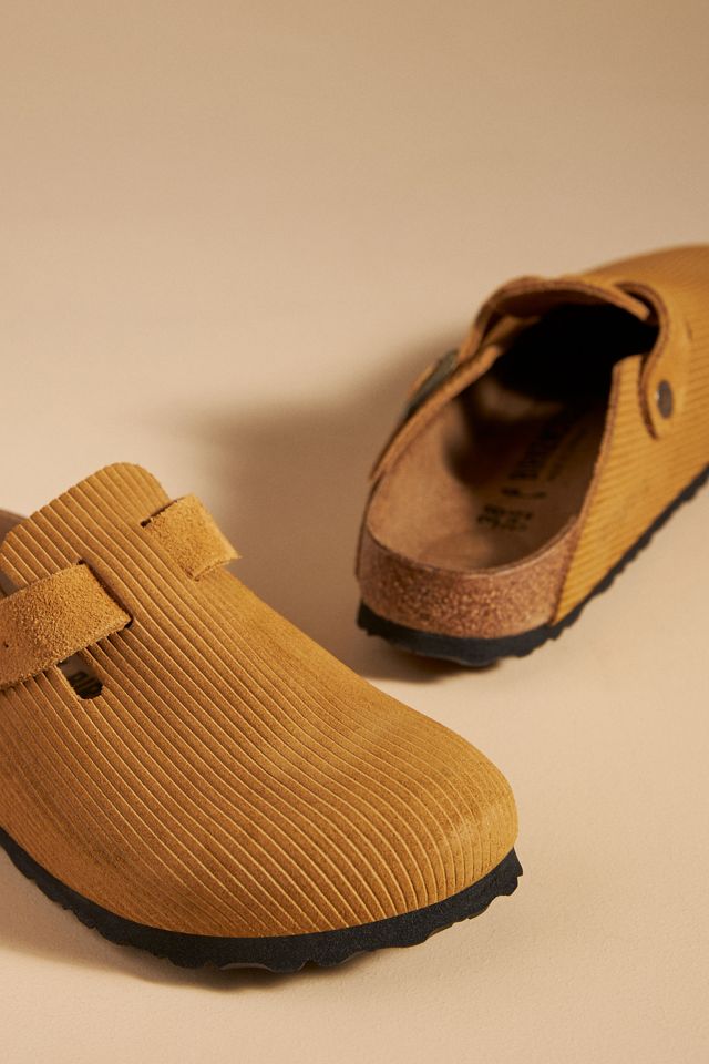 Birkenstock Boston Suede Embossed Clogs | Anthropologie