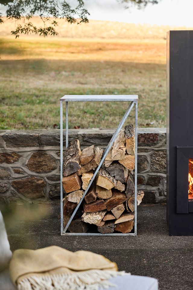 Metal Table Log Holder | AnthroLiving