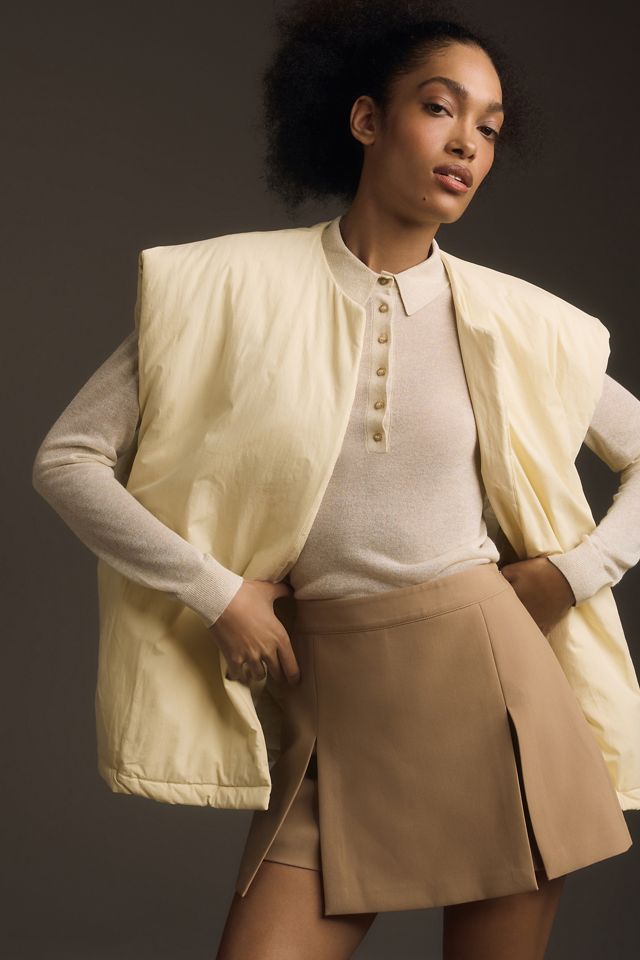 Self Contrast Puffer Vest | Anthropologie