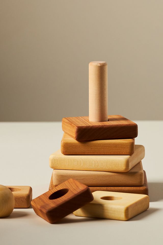 Montessori Stacking Toy Pyramid | AnthroLiving