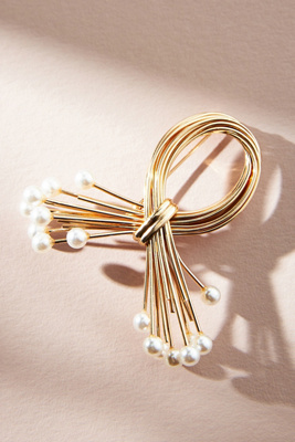 Pearl Fray Loop Brooch | Anthropologie