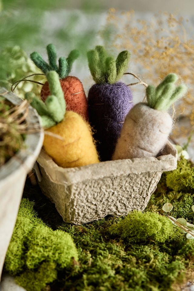 Felted Carrots, Set of 4 | Terrain