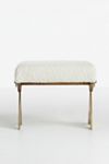 Katie Hodges Bouclé Ottoman | AnthroLiving