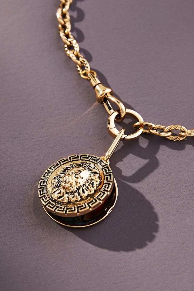 Lion Locket Necklace | Anthropologie