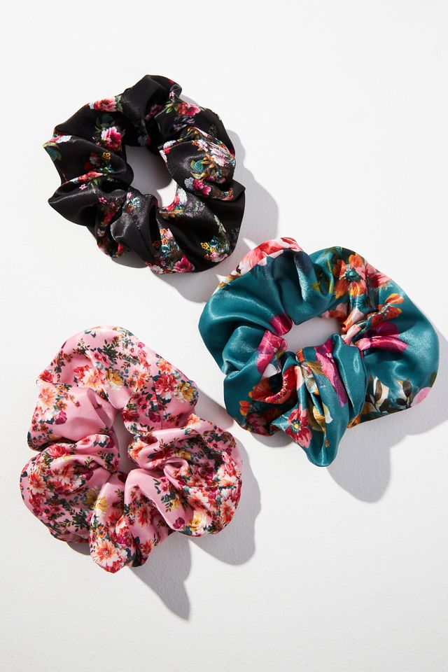 Kachel Floral Mix Scrunchies, Set of 3 | Anthropologie