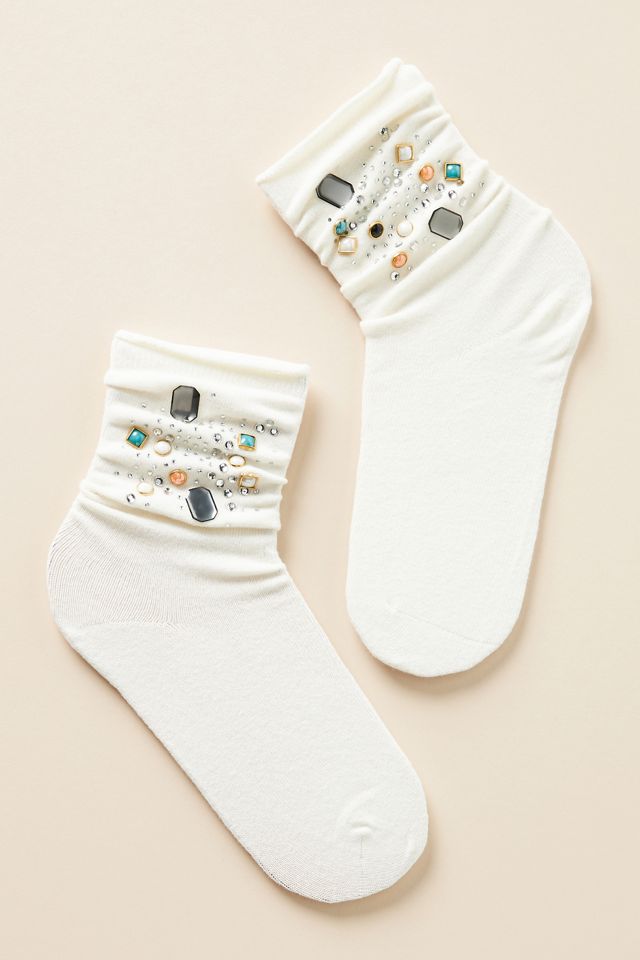 Casa Clara Winnie Embellished Socks | Anthropologie UK