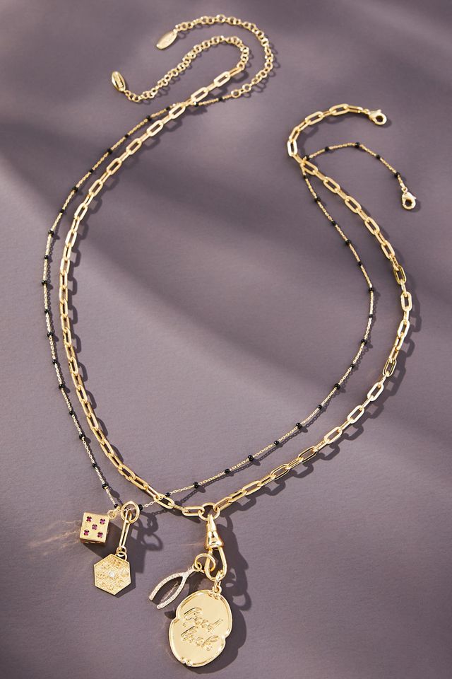 Good Luck Pendant Necklaces, Set of 2 | Anthropologie