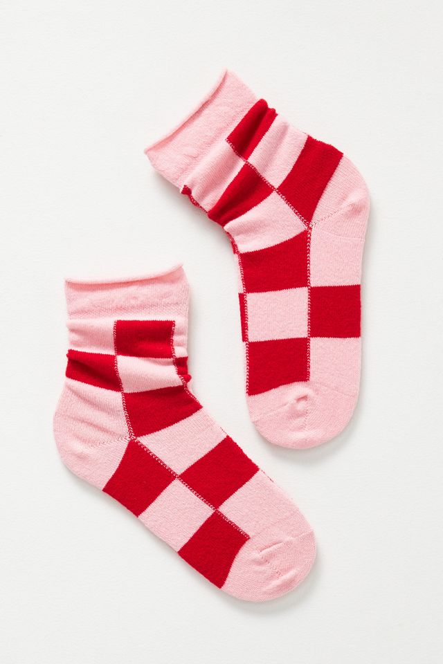 Plush Grid Socks | Anthropologie