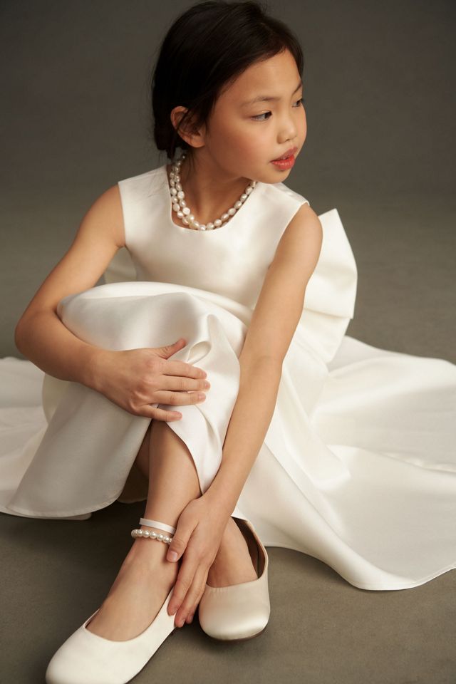 Princess Daliana Pearl Flower Girl Flats | Anthropologie