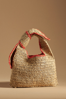 Mini Raffia Knotted Tote | Anthropologie