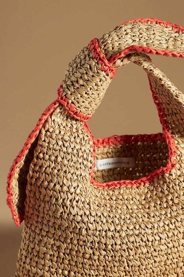 Mini Raffia Knotted Tote | Anthropologie