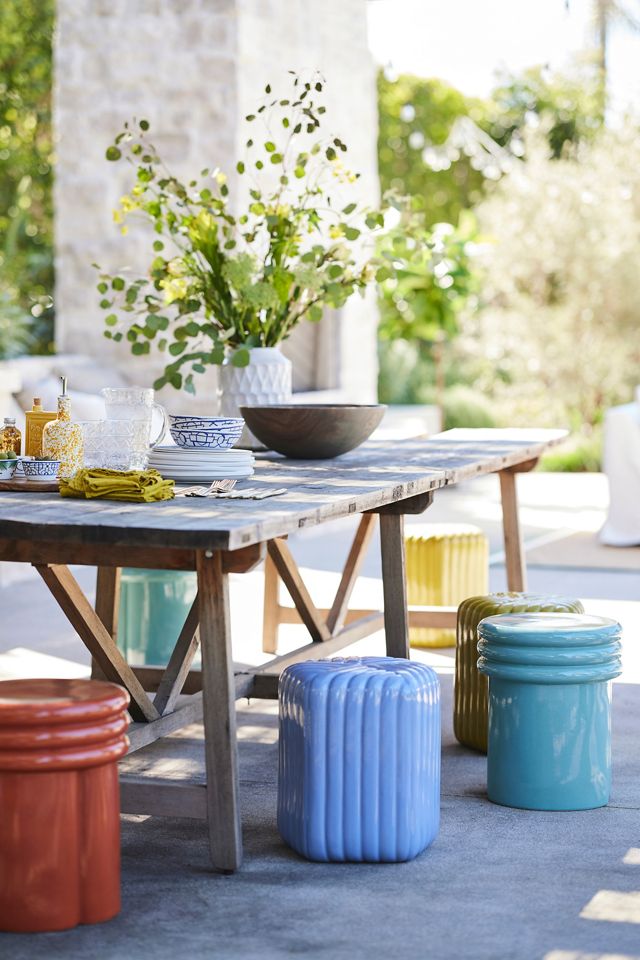 Knot Ceramic Side Table | Anthropologie