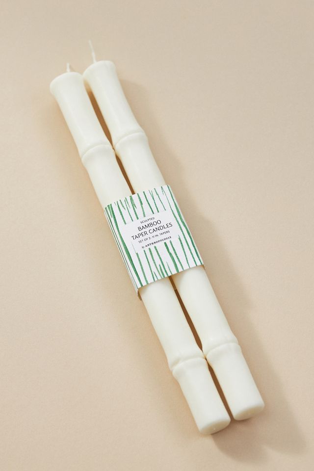 Bamboo Taper Candles, Set of 2 | Anthropologie