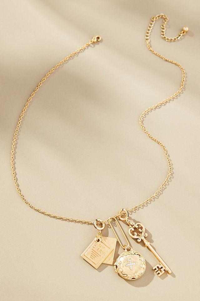Key Locket Charm Necklace | Anthropologie