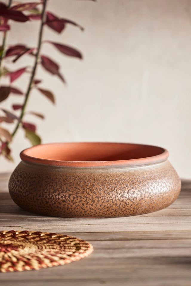 Contrast Rim Terracotta Bowl Planter | Terrain