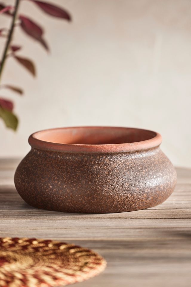 Contrast Rim Terracotta Bowl Planter | Terrain