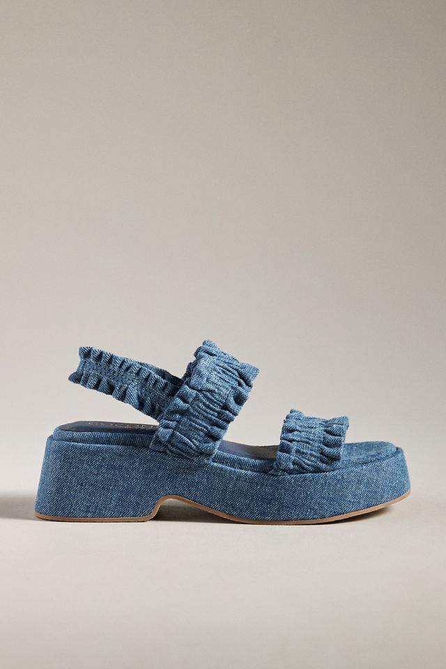 Matisse Denim Platform Sandals | Anthropologie