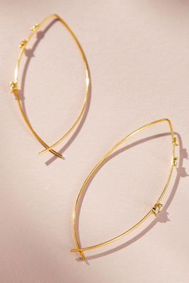 Angular Thread Hoop Earrings | Anthropologie