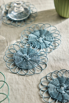 Scalloped Wire Coasters, Set of 4 | Terrain