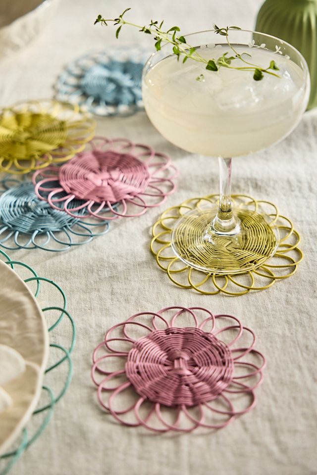 Scalloped Wire Coasters, Set of 4 | Terrain