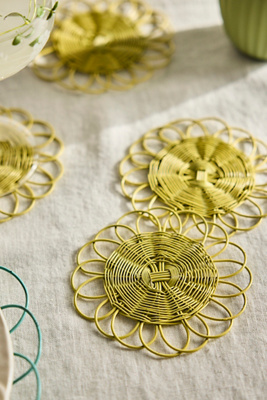 Scalloped Wire Coasters, Set of 4 | Anthropologie