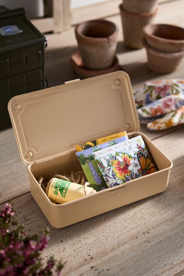 Toyo Steel Mini Seed Storage Box, Beige | AnthroLiving