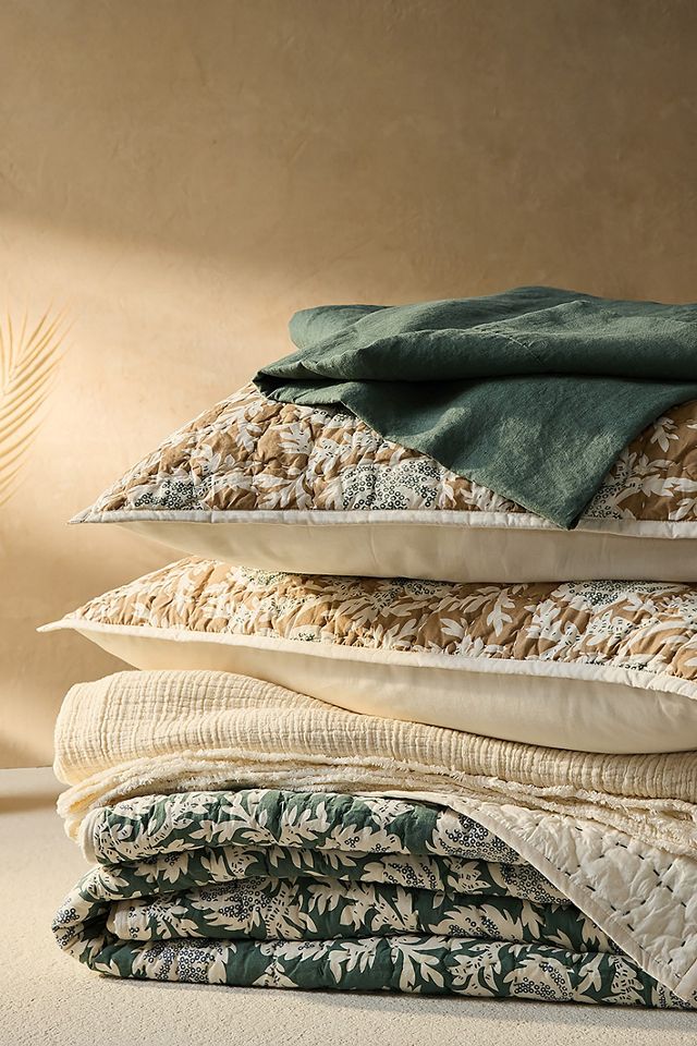 Coyuchi Robles Handstitched Organic Quilt | AnthroHome