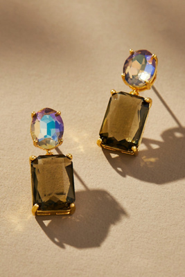 Double Crystal Post Earrings | Anthropologie