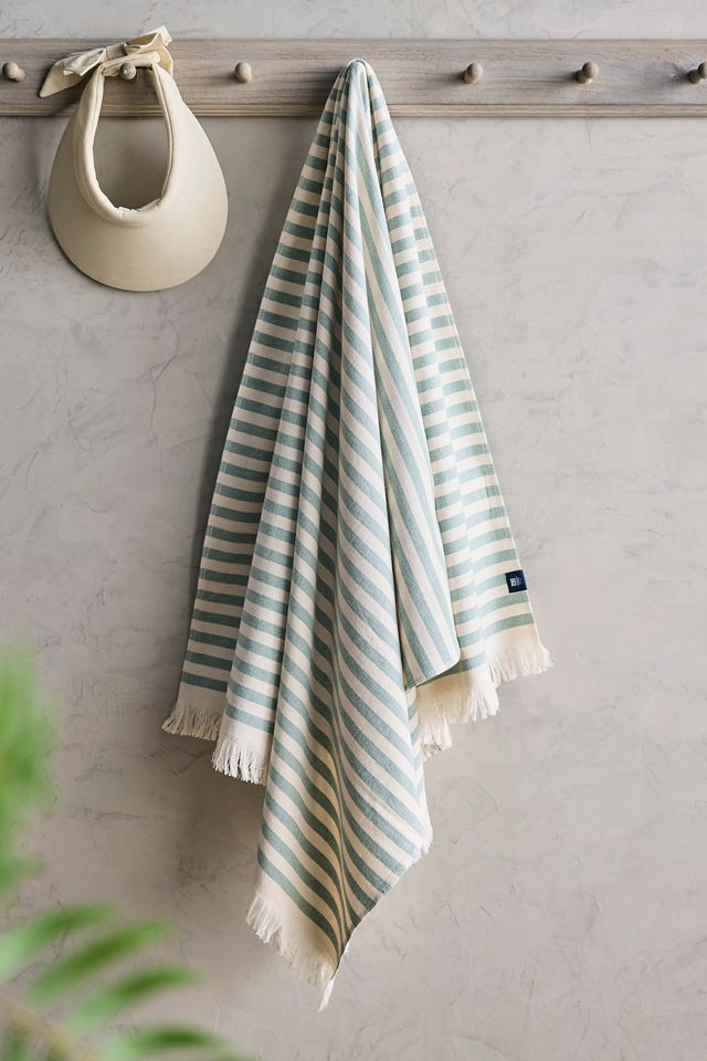 Narrow Stripe Cotton Beach Towel | Terrain