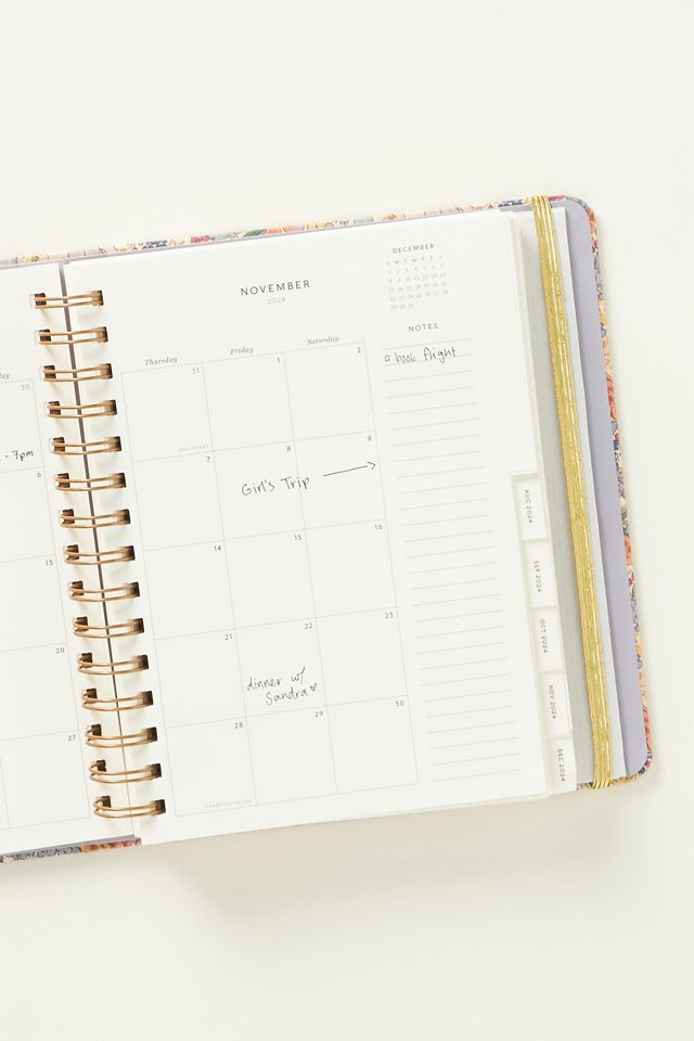 Rifle Paper Co. 2025 17-Month Academic Covered Spiral Planner | AnthroLiving