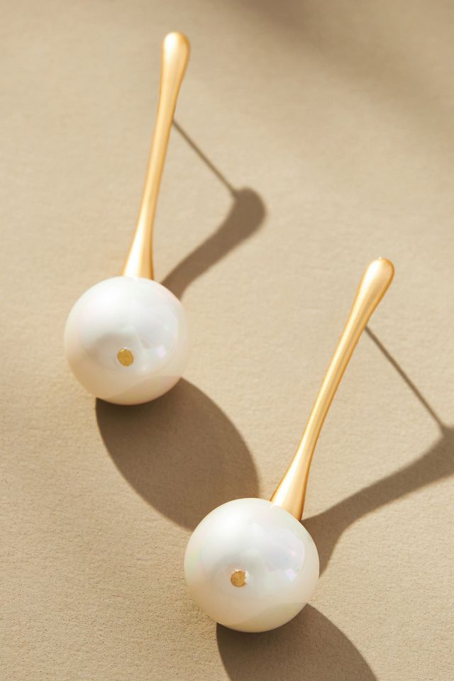 Pearl Stick Drop Earrings | Anthropologie