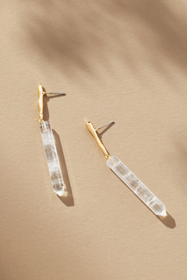Elongated Crystal Drop Earrings | Anthropologie