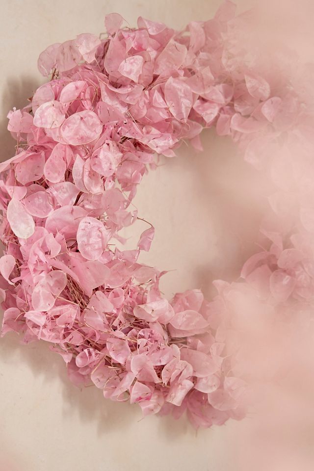 Dried Pink Lunaria Wreath | Terrain
