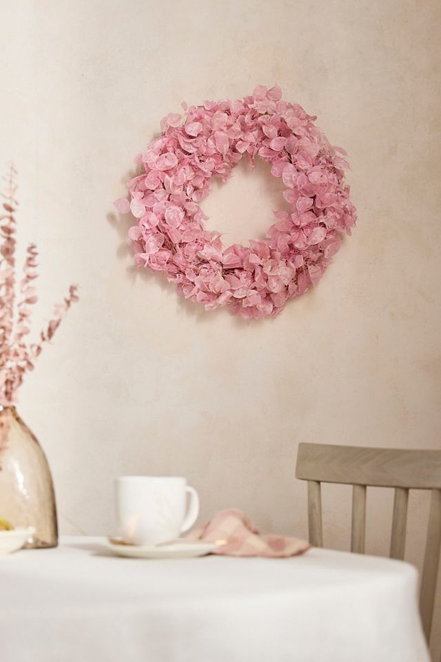 Dried Pink Lunaria Wreath | Terrain