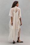 Audrey Adele Rory Asymmetrical Sheer Midi Dress | Anthropologie