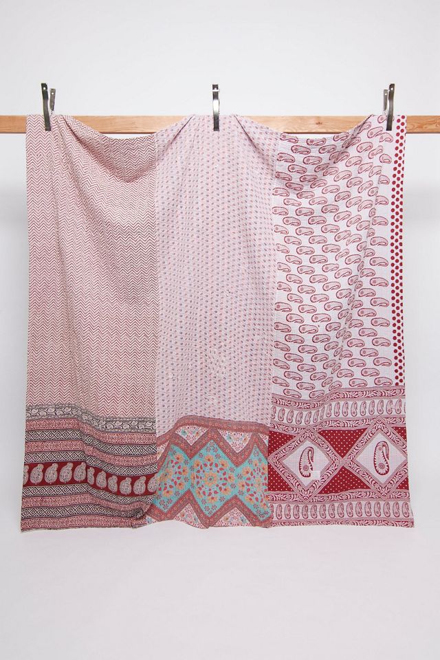 Anchal Queen Vintage Kantha Quilt No. Q230604 | Anthropologie