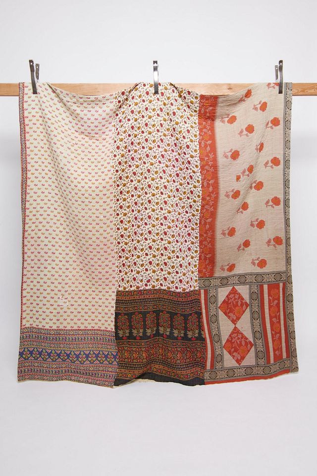 Anchal Queen Vintage Kantha Quilt No. Q230619 | Anthropologie