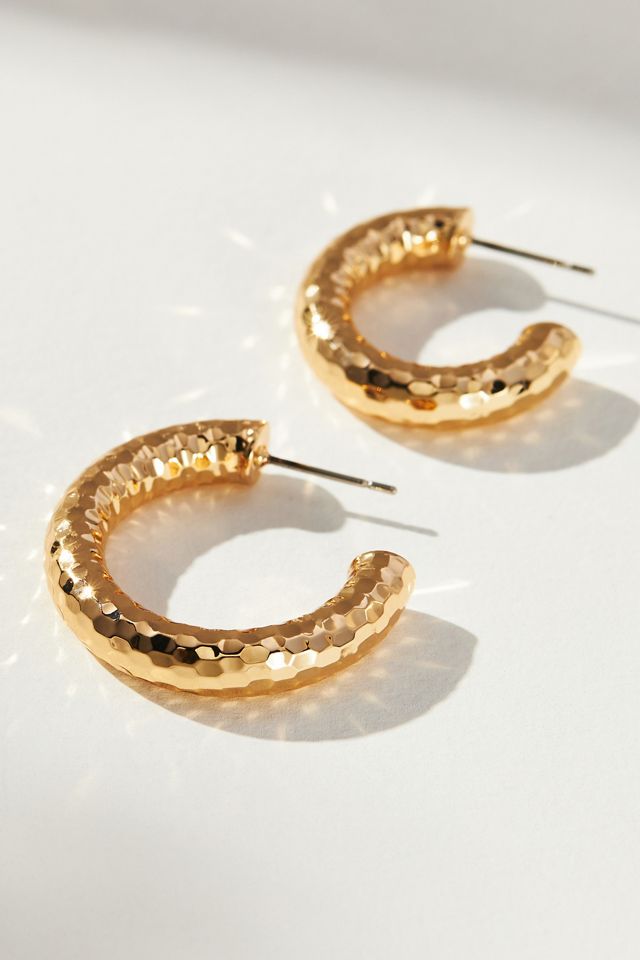 Textured Hoop Earrings, Set of 2 | Anthropologie